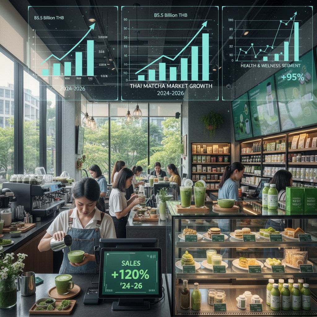 Análise das tendências do mercado de matcha na Tailândia em 2026 - Riching Matcha