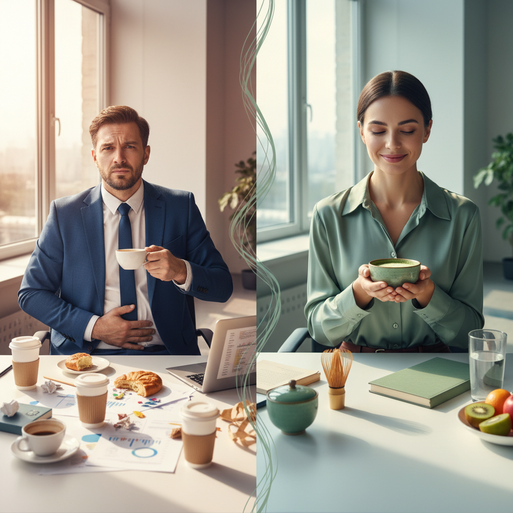 Matcha May Be Better Than Coffee for Gut Health - Riching Matcha